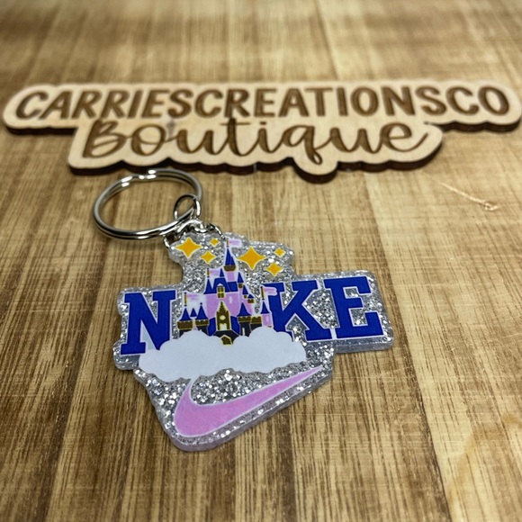 Nike | Accessories | Nike Castle Keychain With Glitter Accents | Poshmark